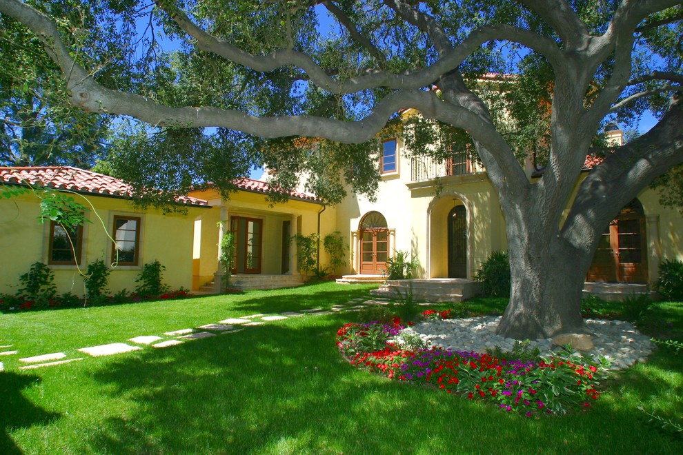 La Cañada Custom Spanish Villa - Contemporary - Exterior - Orange ...