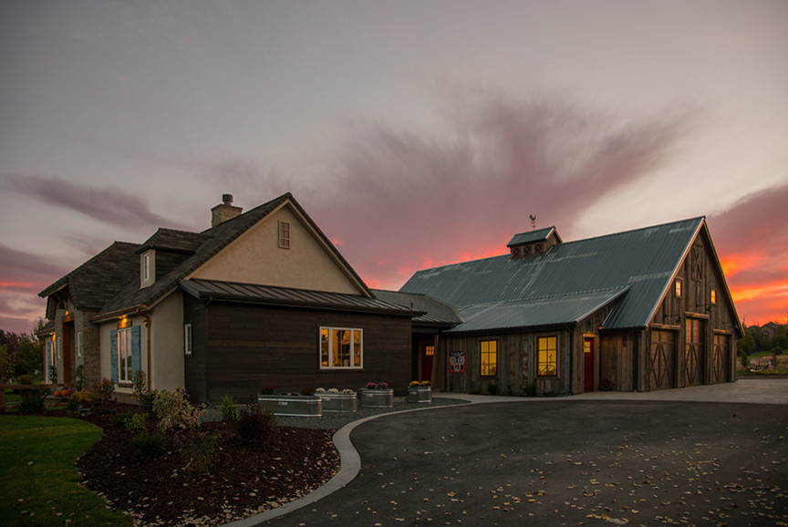 la maison de ferme - Éclectique - Façade - Autres périmètres - par ...