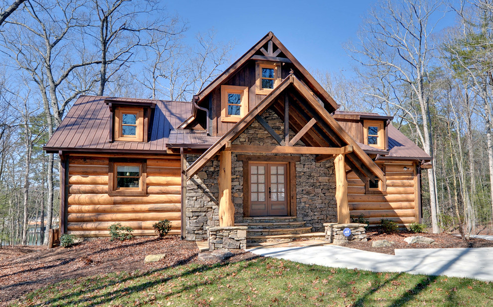 Lake Blue Ridge Custom Log Homes - Traditional - Exterior - Atlanta ...