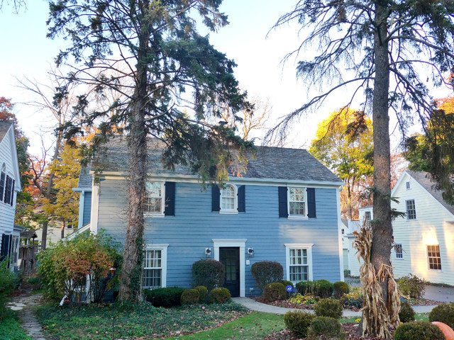 Lake Bluff, IL Colonial Style Home, Exterior Remodel Hardie Boothbay ...