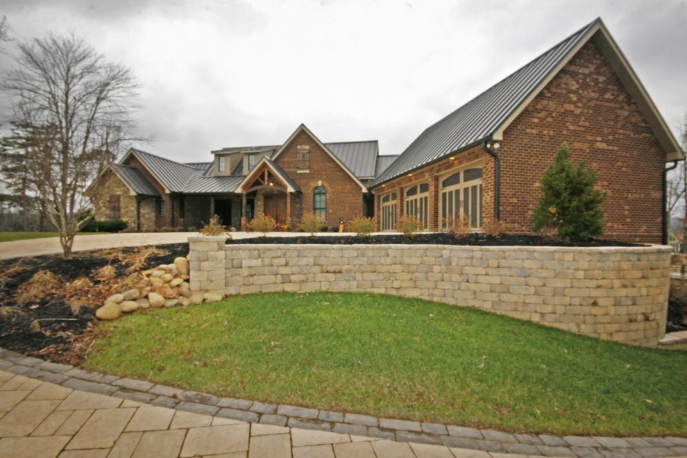 Lake Home with Timber Frame Components - Traditional - Exterior - Other ...