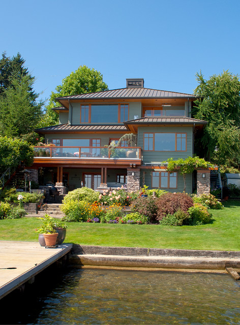Lake Washington Upper Story Addition - Contemporary - House Exterior ...