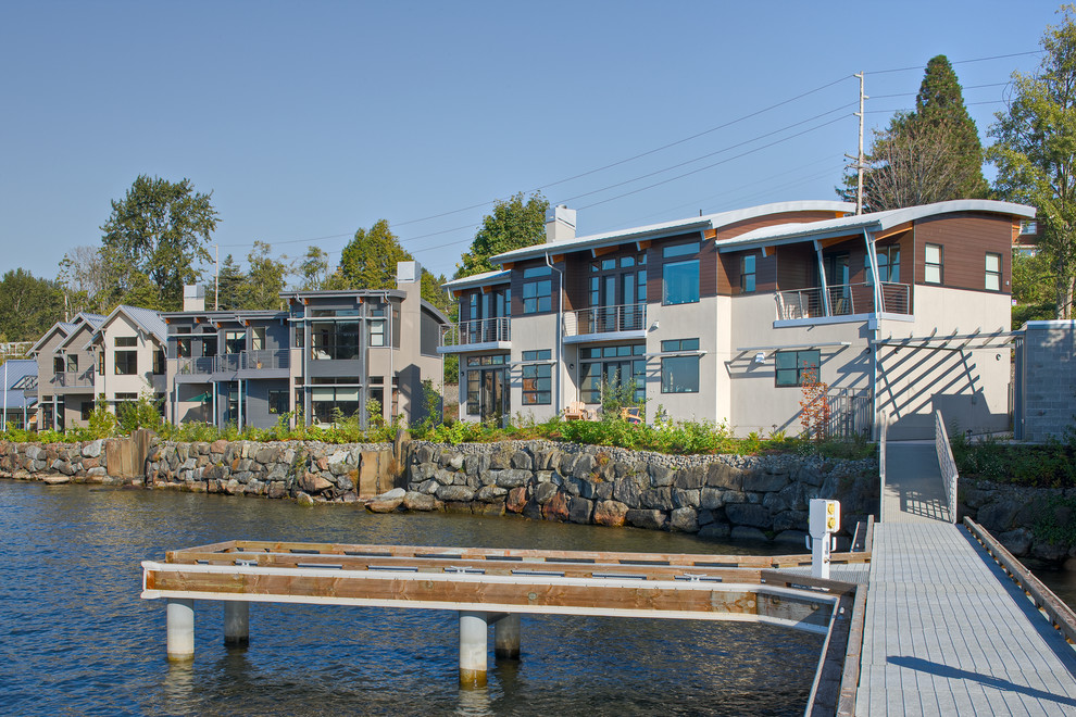 Lake Washington Waterfront Homes - Contemporary - Exterior - Seattle ...