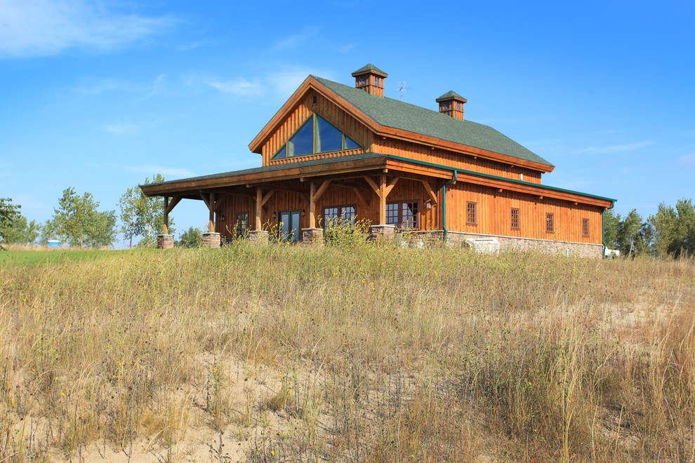 Lakeside Barn Home - Rustic - Exterior - Other - by Sand Creek Post ...