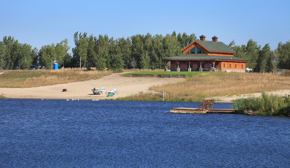 Lakeside Barn Home - Rustic - Exterior - Other - by Sand Creek Post ...