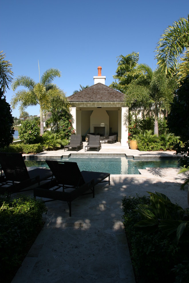 Lakeside Pool Cabana - Traditional - Exterior - Miami - by Brenner ...