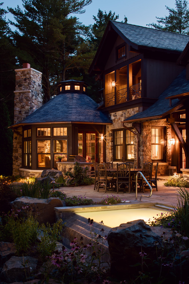 Lakeside Stone Manor House - Rustic - Exterior - Milwaukee - by Wade ...