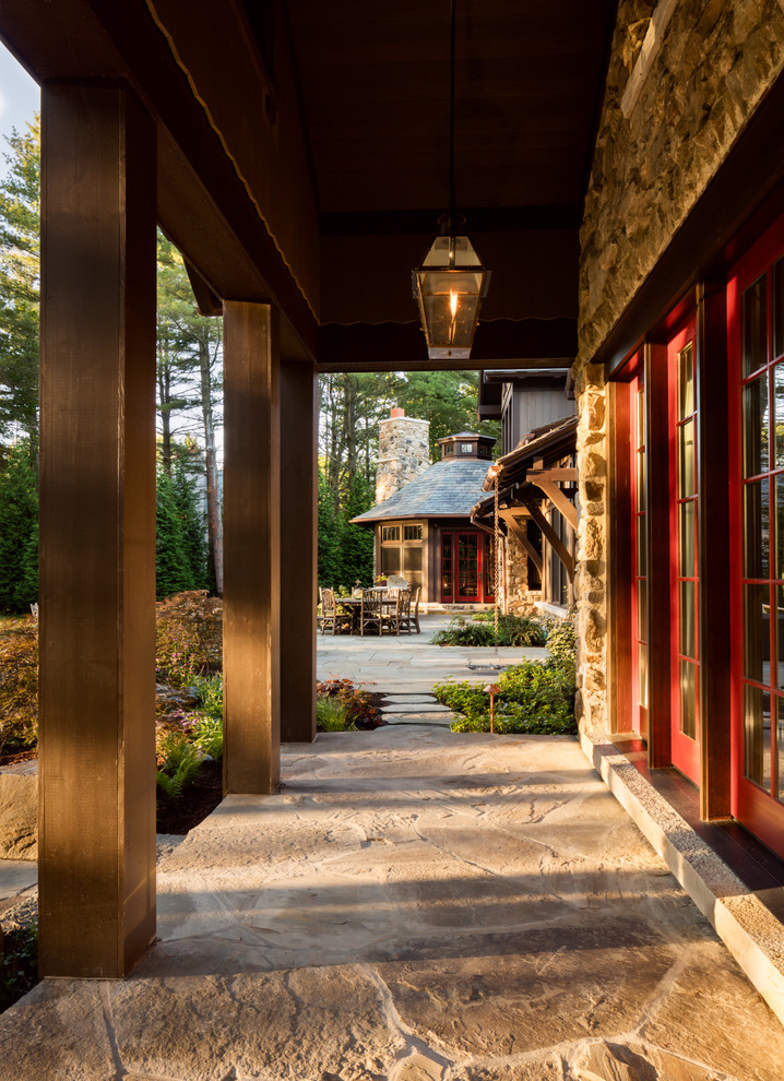 Lakeside Stone Manor House - Rustic - Exterior - Milwaukee - by Wade ...