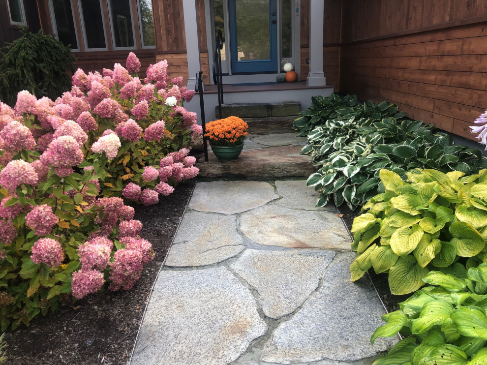 Landscape of Gardens and Hardscape of Driveway and Walkway - Exterior ...