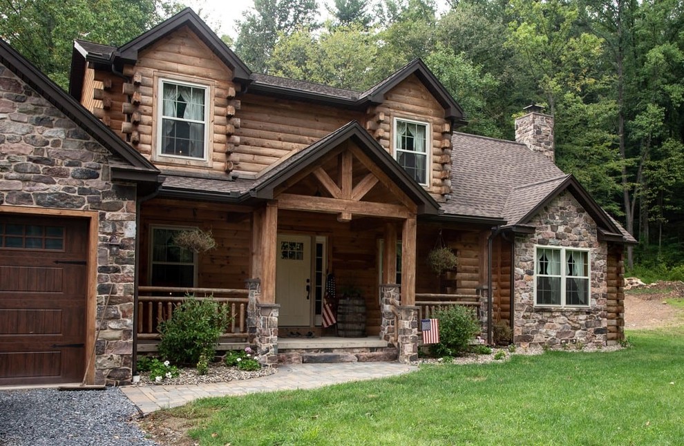 Langston Real Fieldstone Natural Thin Veneer - Rustic - Exterior ...