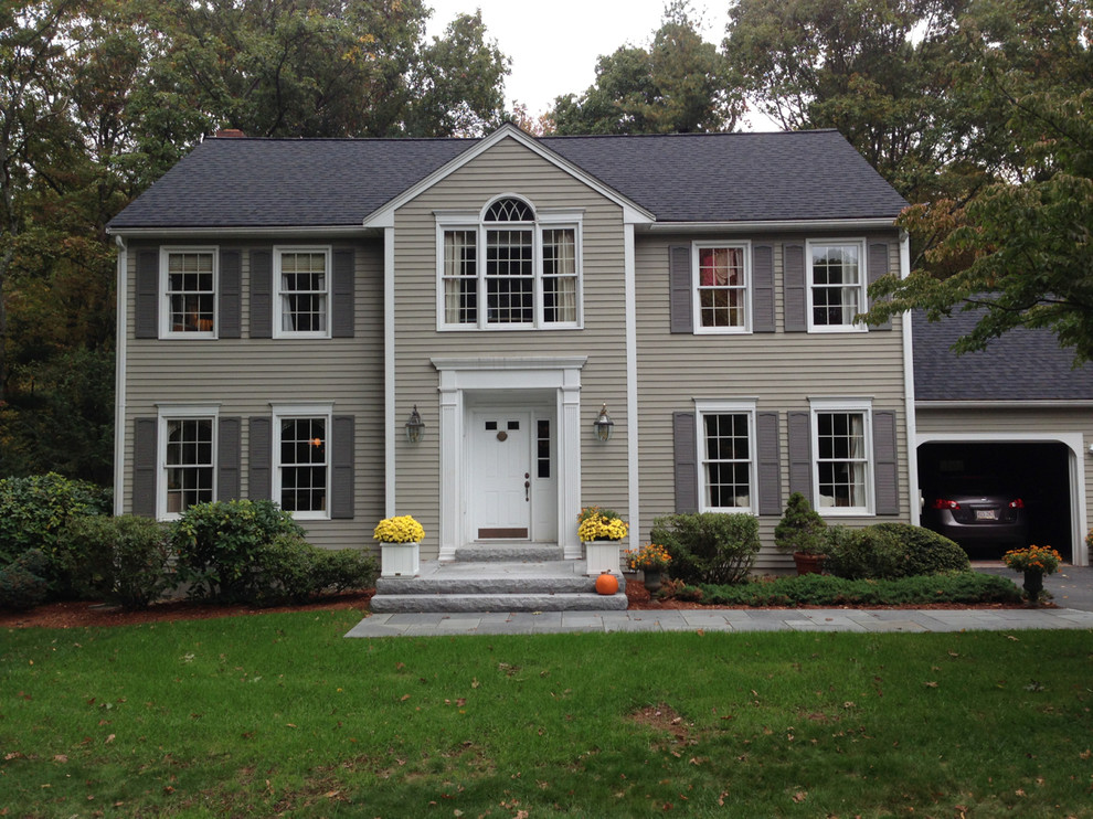 Large Granite Entrance with Bluestone Walkway - Traditional - Exterior ...