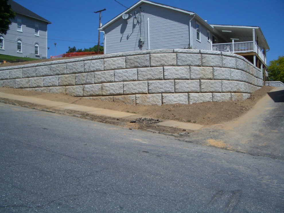 Large Retaining Wall - Traditional - Exterior - Philadelphia - by MJK ...
