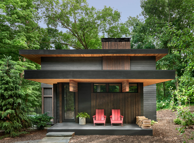 Houzz Tour: A Modern Cottage Treads Lightly in the Forest