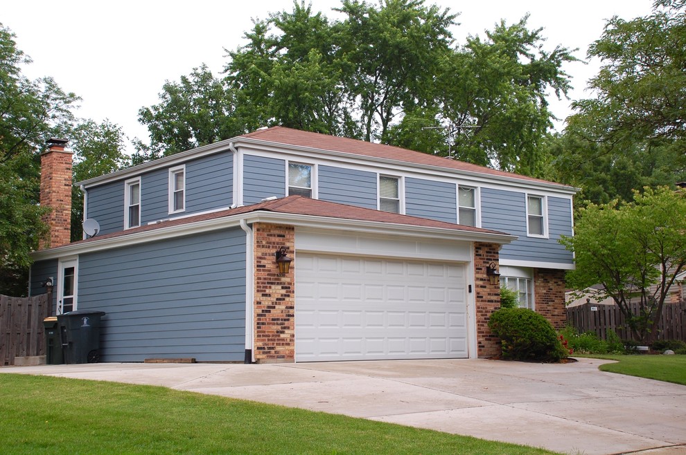 Libertyville, IL Exterior Remodel Split Level House - Traditional ...