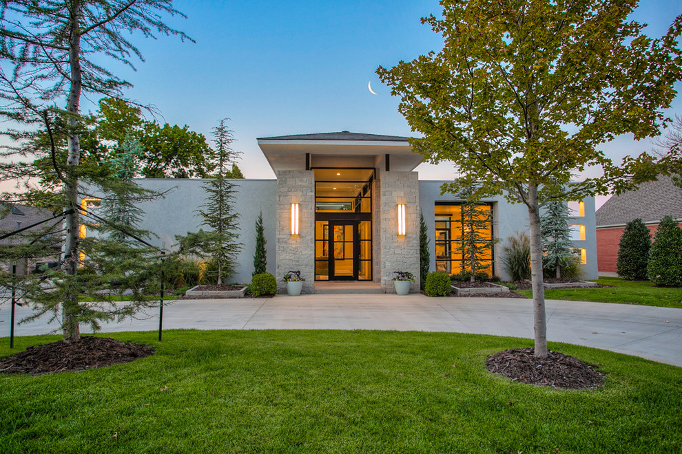 Light-Filled Contemporary - Contemporary - Exterior - Oklahoma City ...