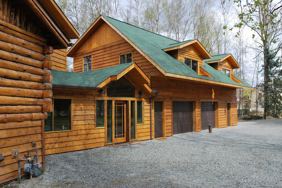 Log Home Addition - Rustic - Exterior - Other - by Homan Inc. | Houzz