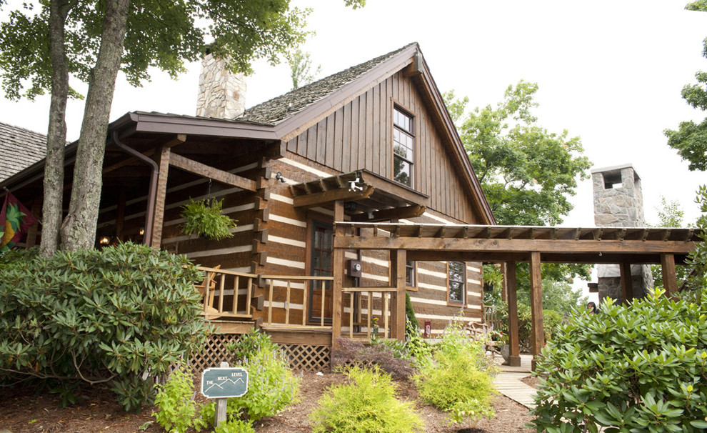 Log Home Remodeling Project - Farmhouse - Exterior - Charlotte - by ...