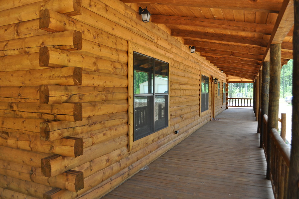 Log Homes - Rustic - Exterior - Houston - by Newton Log Homes ...