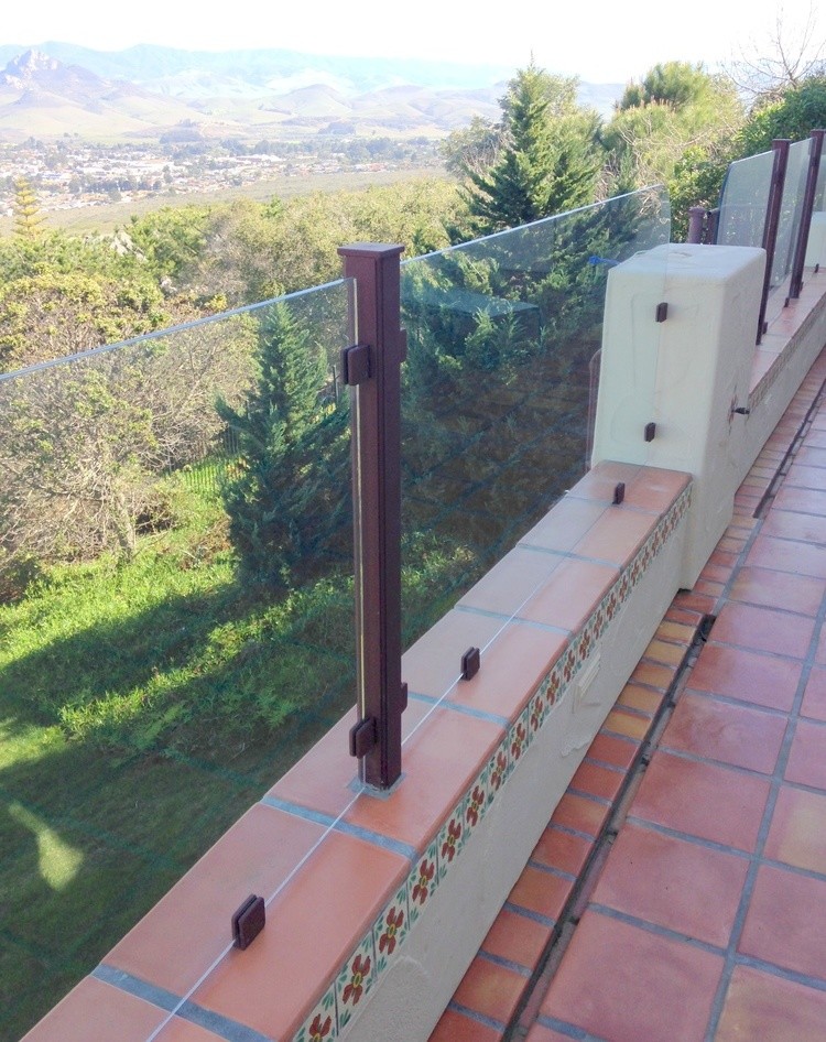 Los Osos: Mediterranean Glass Railing - Mediterranean - House Exterior ...