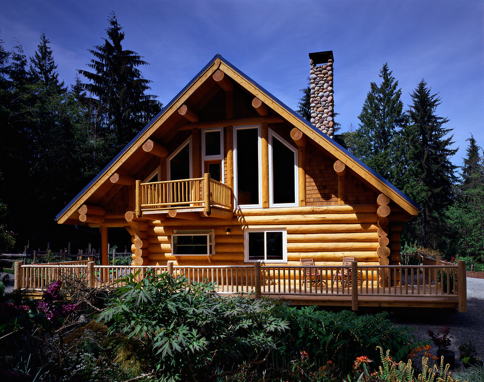 Lovely Log Cabin - Traditional - Exterior - Seattle - by Sam Van Fleet ...