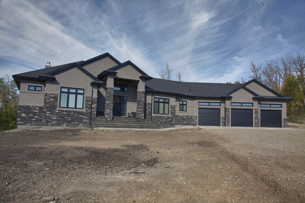 Luxury Acreage Estate in Alberta - Contemporary - Exterior - Edmonton ...