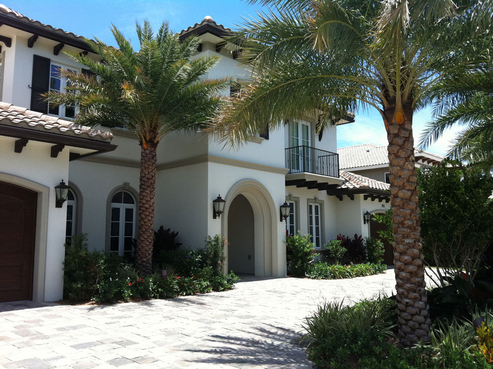 Main Entrance Driveway - Contemporary - House Exterior - Miami - by ...