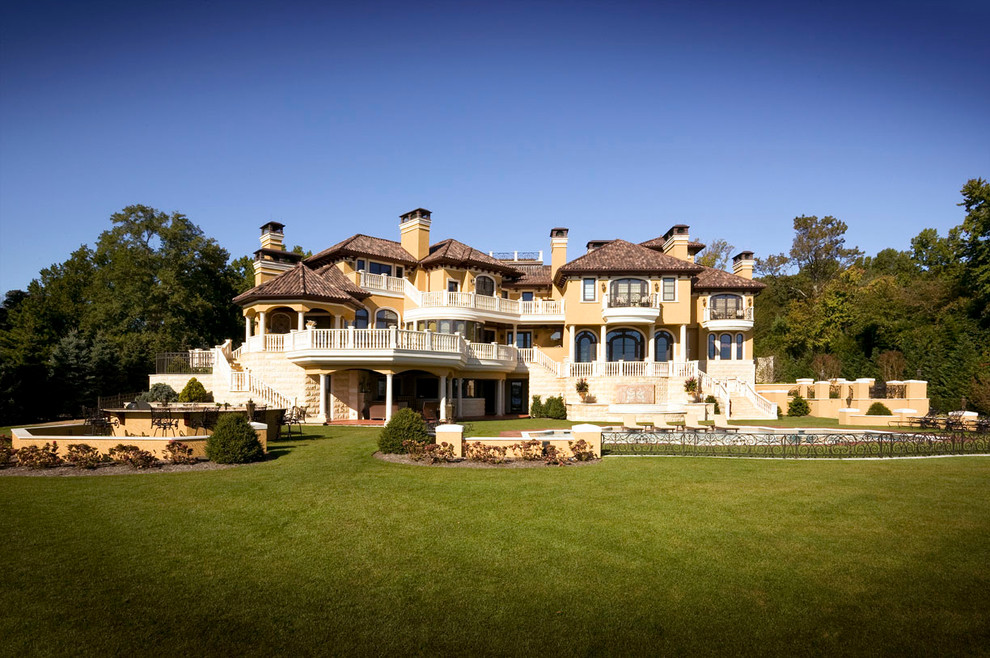 Mansion by the Sea with Elevated Deck - Mediterranean - Exterior - New ...