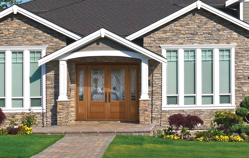 Masonite Belleville Fir Texture 1 Panel Hollister Lite Exterior ...