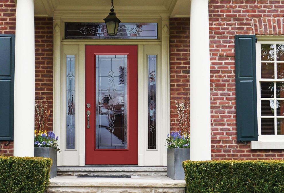 Masonite Belleville Smooth Full Lite Exterior Fiberglass Door with ...
