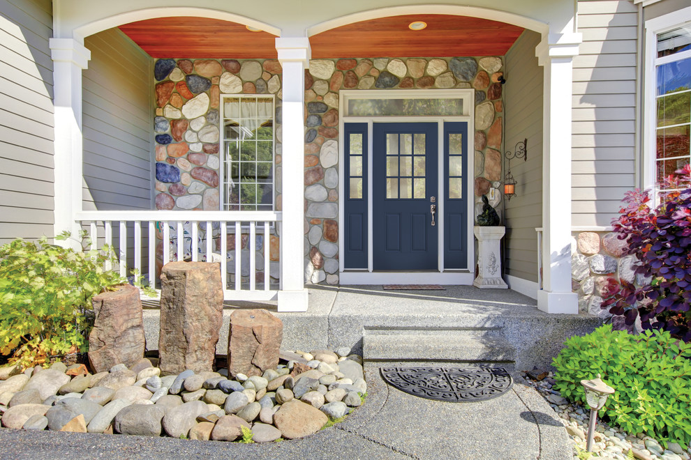 Masonite Belleville Smooth 2 Panel Half Lite Exterior Fiberglass Door ...