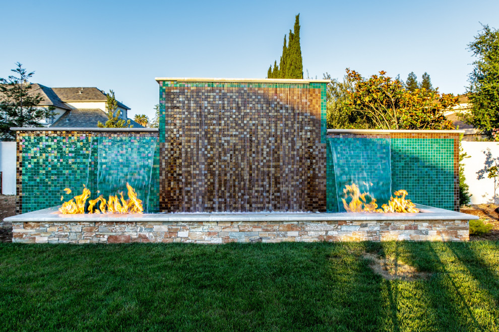 Mediterranean Luxurious Living- Waterfall | Custom home built by ...