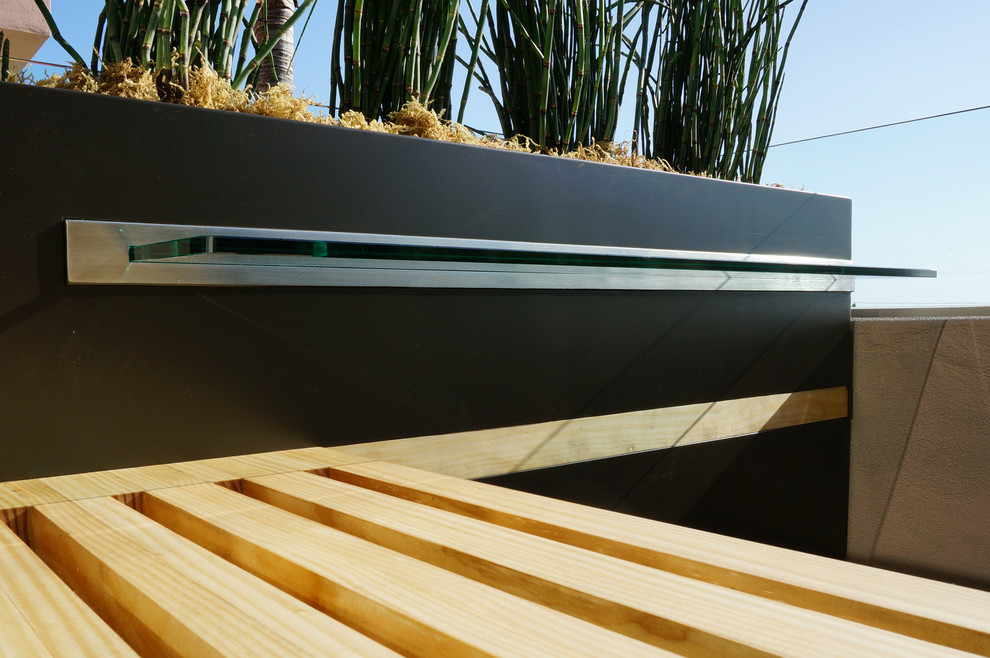 Metal Planter Bench - Worley Residence - Modern - Exterior - San Diego ...