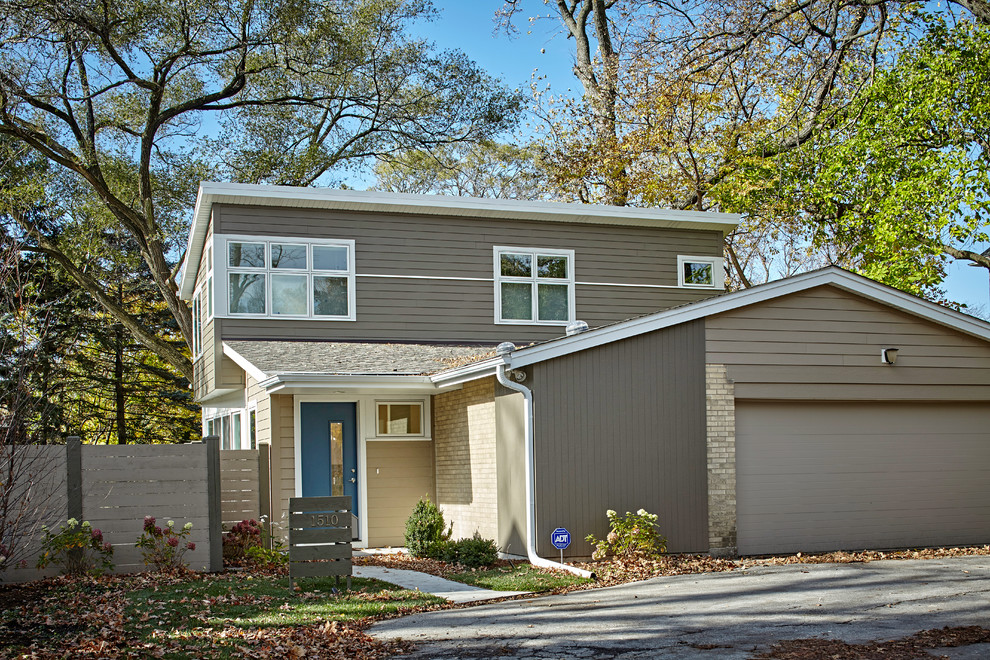 Mid Century Modern Addition/Remodel - Midcentury - Exterior - Chicago ...
