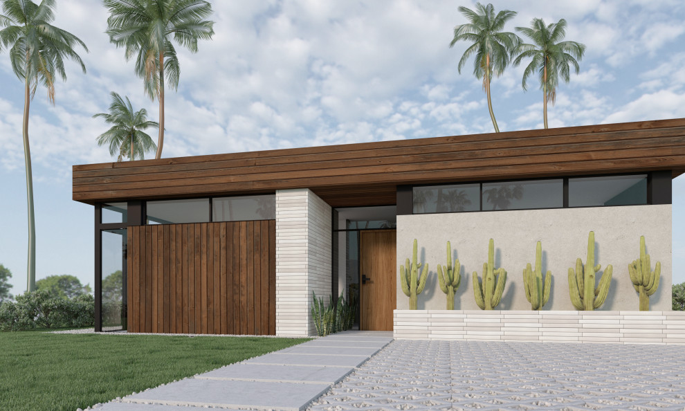 MidMod House: Front Entry - Midcentury - Exterior - Miami - by Studio ...