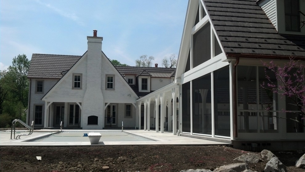 Mirage Motorized Screens-Pool House - Traditional - Exterior - Chicago ...