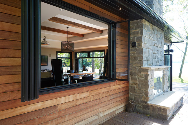 Modern Cabin with Window Wall - Contemporary - Exterior - Toronto - by Magic Window Innovations ...