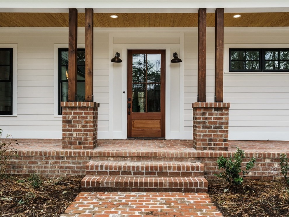Modern Farmhouse Front Elevation - Farmhouse - Exterior - Raleigh - by ...