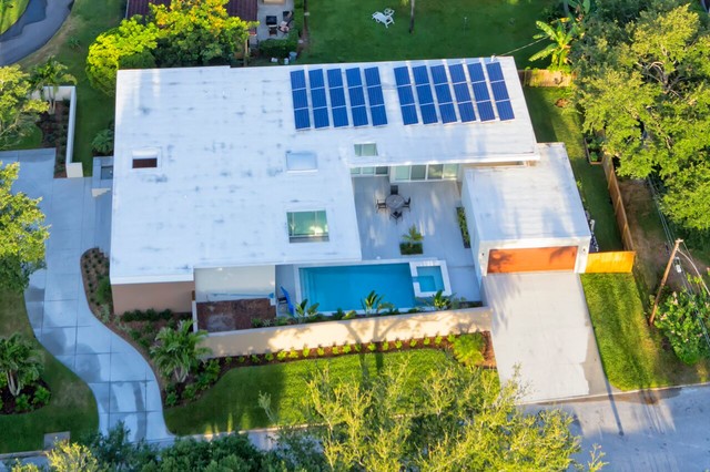 Modern Floor Plan Solar Panels - Contemporary - Exterior - Tampa - by ...