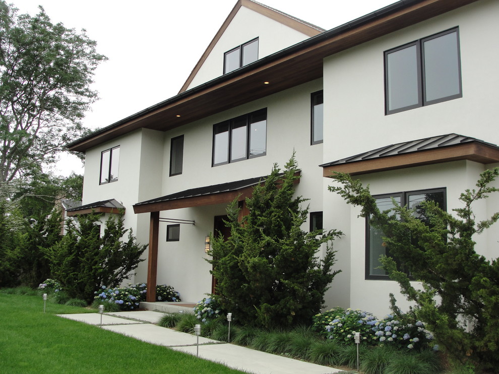 Modern Mediterranean in the Hamptons - Contemporary - Exterior - New ...