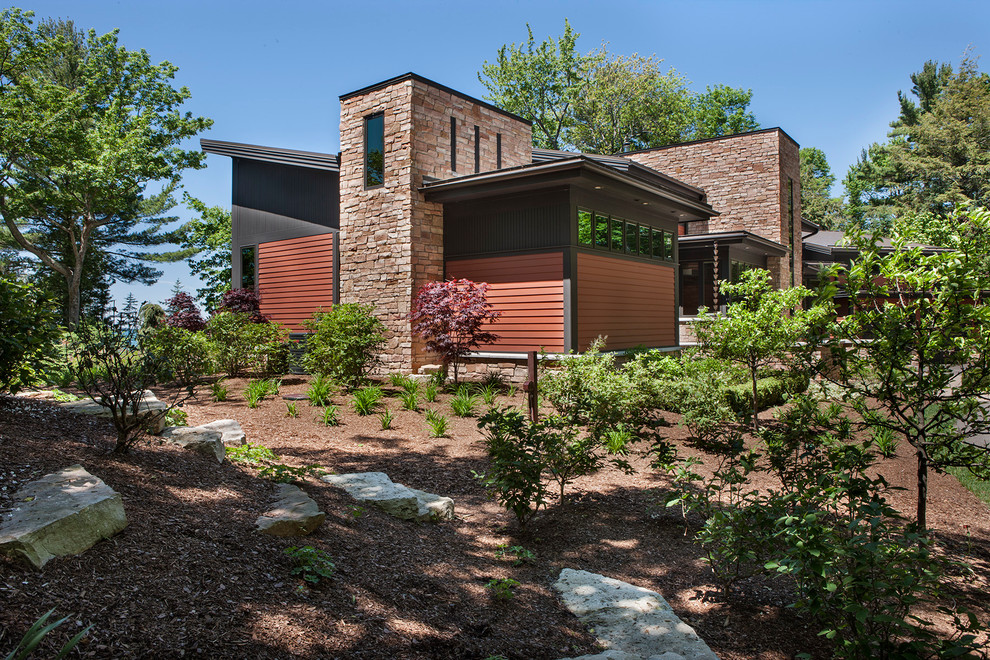 Modern Prairie Style Lake Home - Transitional - Exterior - Detroit - by ...