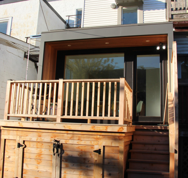 Modern Reno Lightens Urban Rowhouse - Modern - House Exterior - Ottawa ...