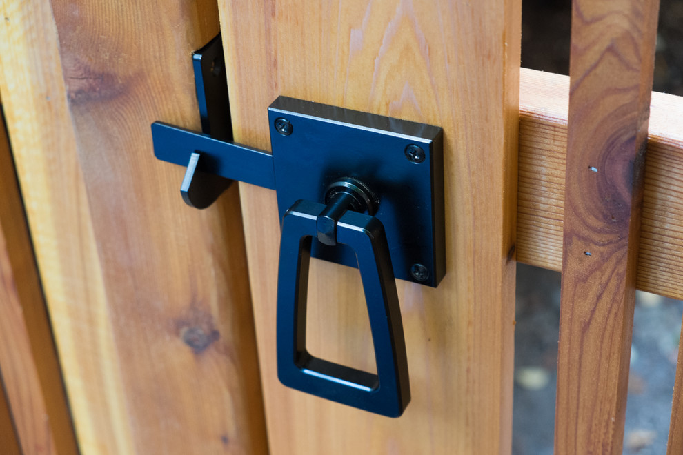 Modern Ring Gate Latch with tapered handle in stainless steel with ...