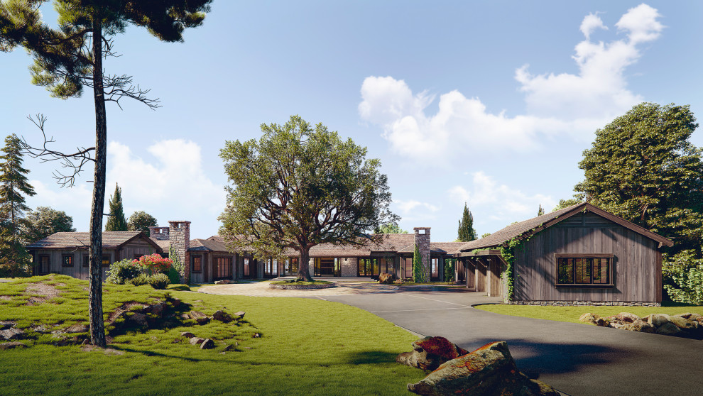 Modern Rustic - House in Alamo - Rustic - Exterior - San Francisco - by ...