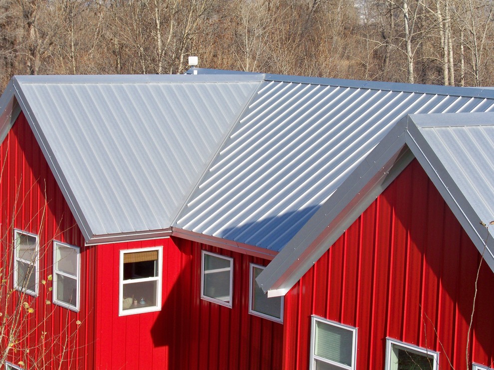 Modern Steel Siding & Roofing - Traditional - House Exterior - Other ...