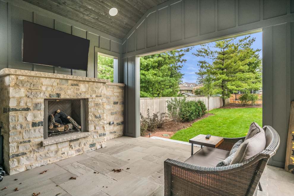 Modern Stone and Siding Farmhouse - Farmhouse - Exterior - Chicago - by ...