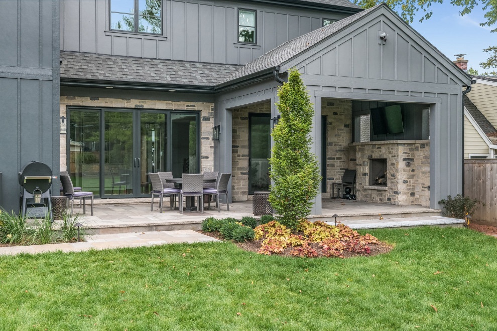 Modern Stone and Siding Farmhouse - Farmhouse - Exterior - Chicago - by ...