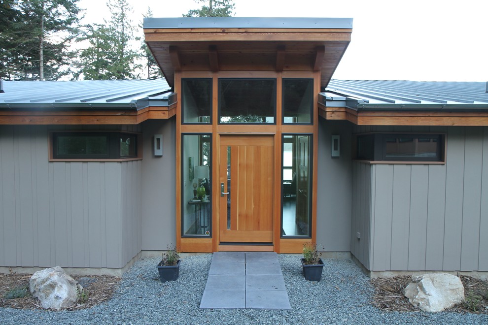 Modern Timber Frame Home Orcas Island - Contemporary - Exterior ...