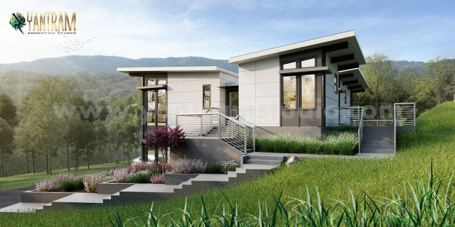 Contemporary House Side View