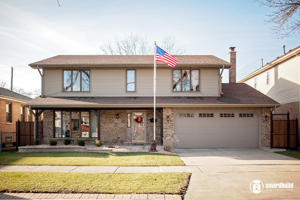 Monterey Taupe James Hardie siding 4'' exp. Smooth Finish - Traditional ...