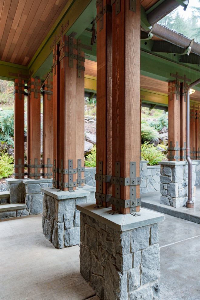 Mountain House- entry / breezeway - Rustic - Exterior - Portland - by ...